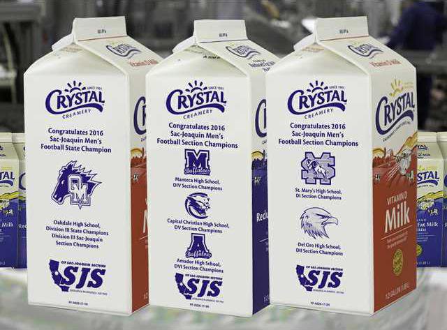 Football Championship Season Recognized With Milk Carton - Oakdale Leader