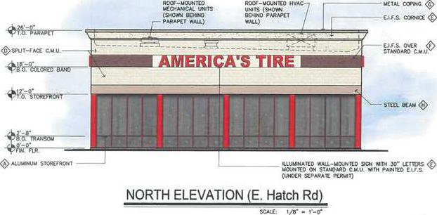 Proposed American Tire Store told to reorient service bays - Ceres Courier