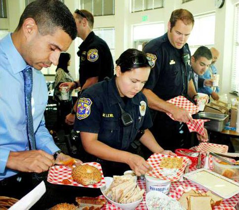 Turlock police officers receive breakfast of thanks - Turlock Journal