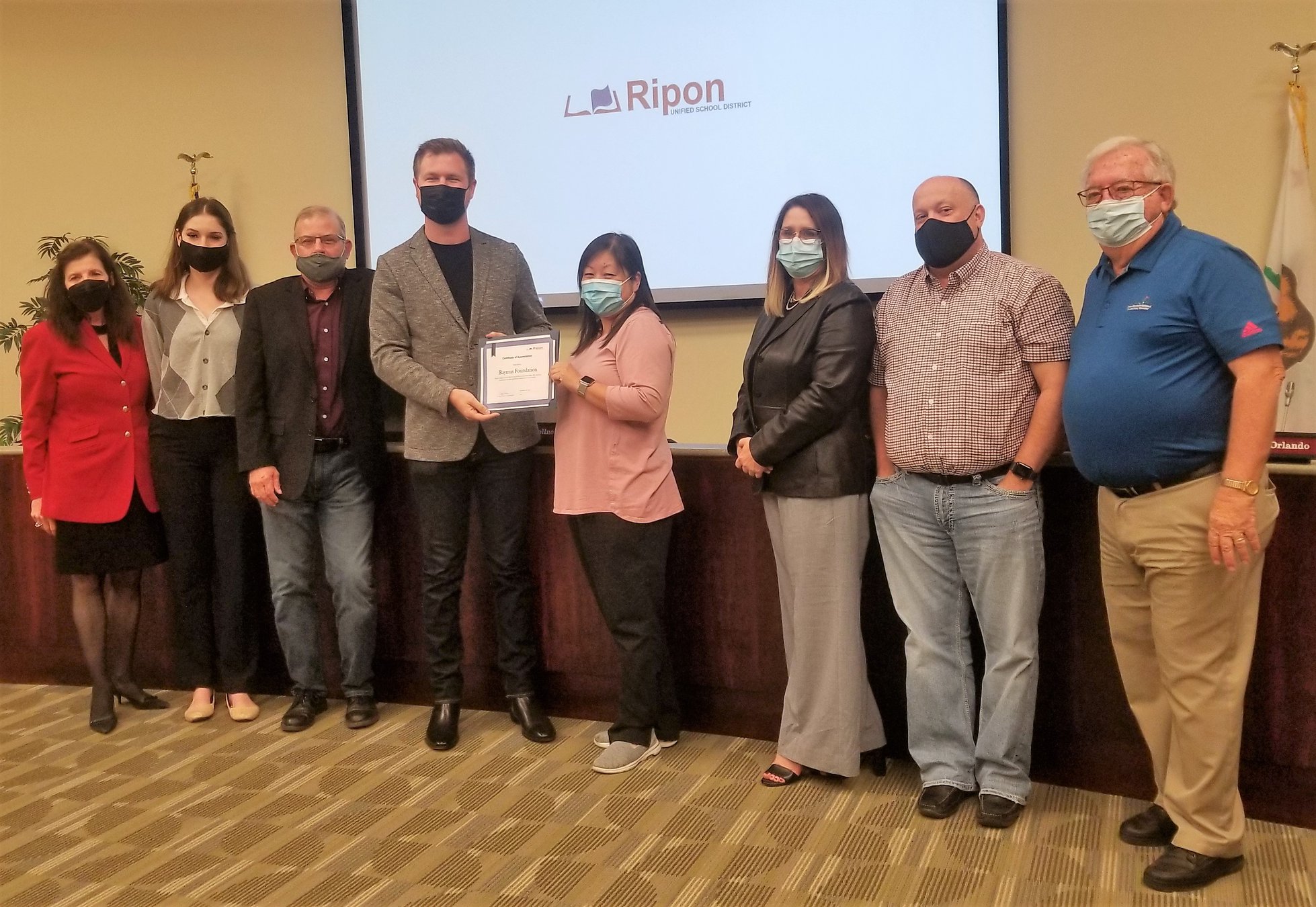 Ripon Unified recognizes Raymus Foundation - Manteca Bulletin