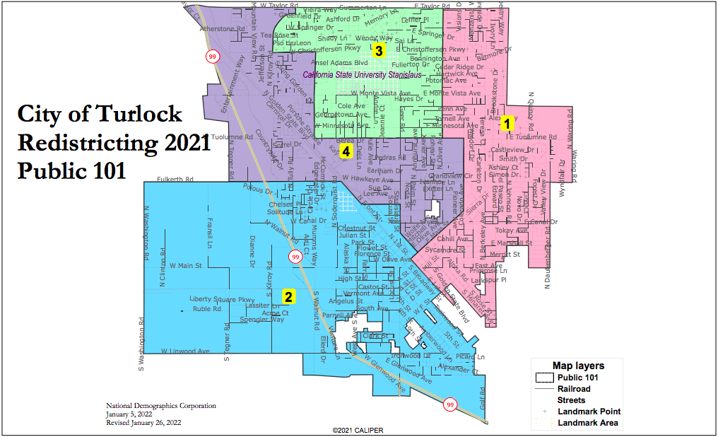 Draft maps for new City Council districts revealed - Turlock Journal
