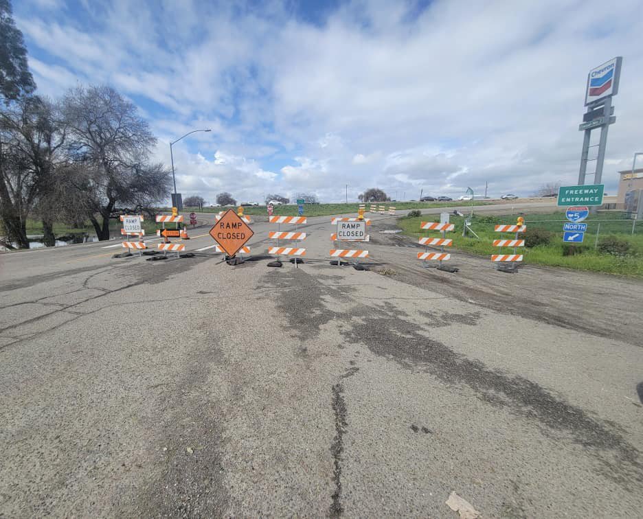 Storm damage closes I-5 ramp at Mossdale - Manteca Bulletin