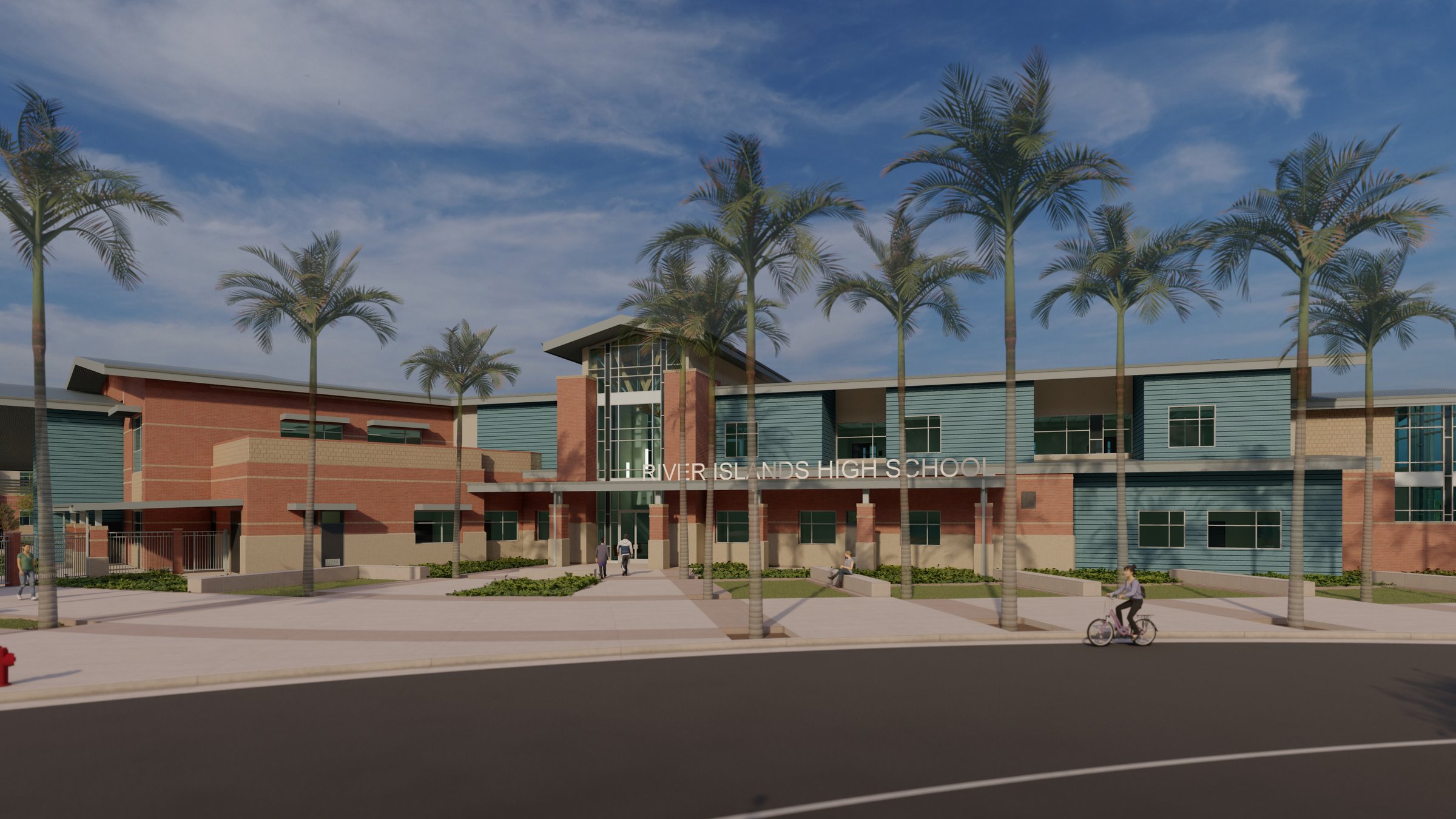 Palm trees will give high school campus unique look for area; Walk of ...