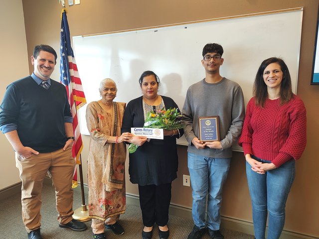 Rotarians honor CHS senior Julka - Ceres Courier