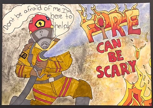 how to draw fire safety