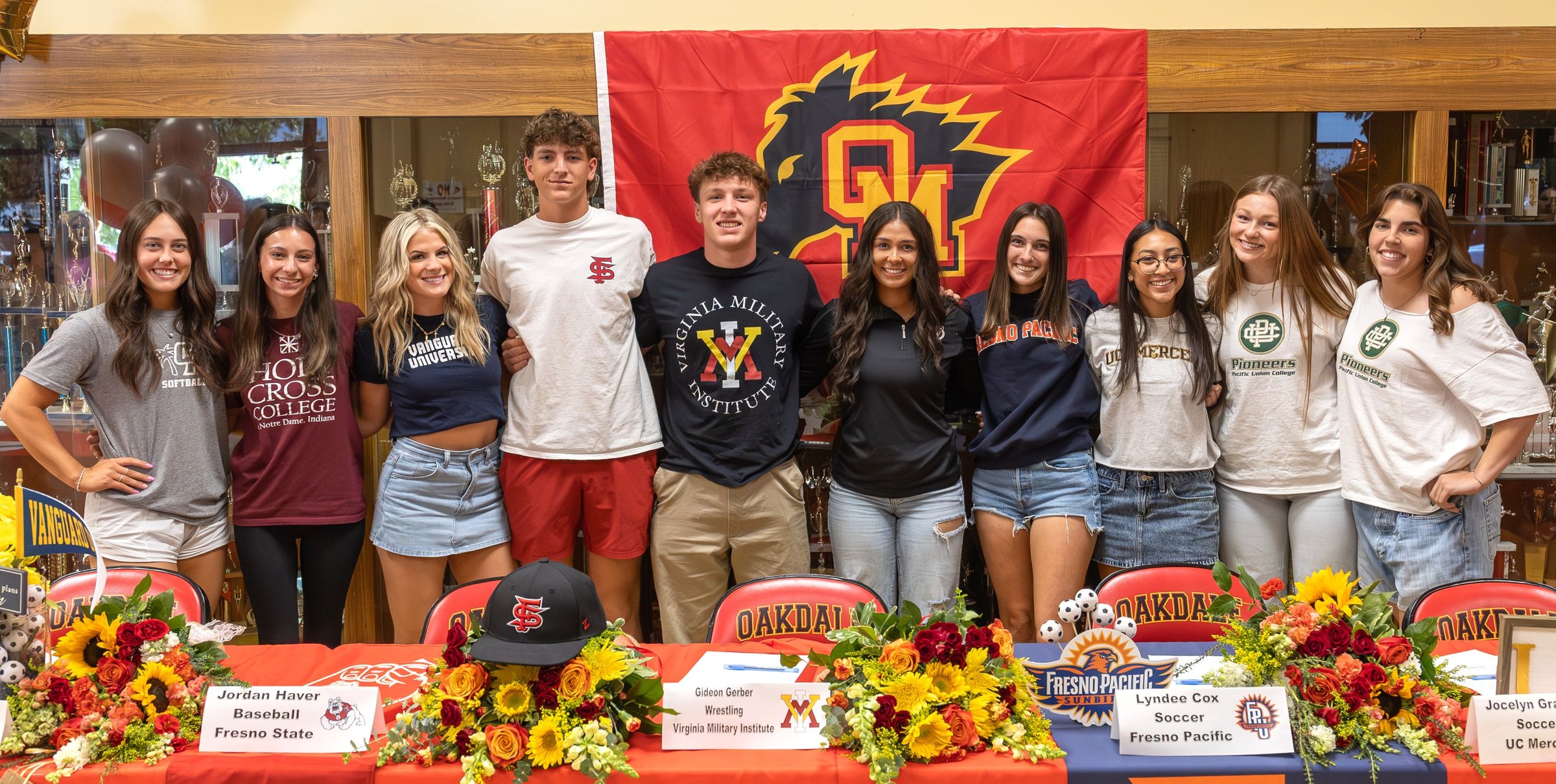 Mustangs celebrate signing for college sports - Oakdale Leader